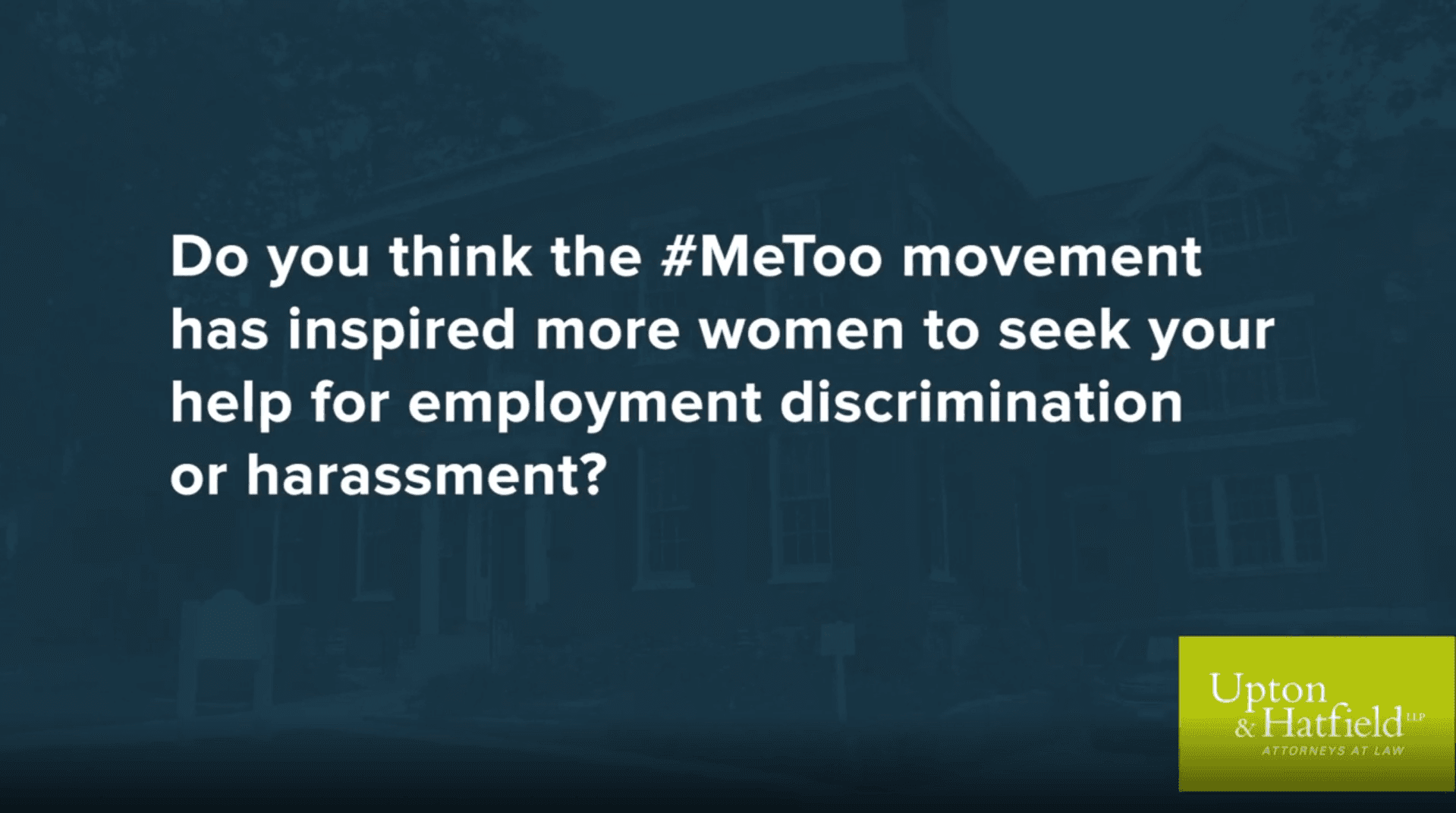 Video: #MeToo Movement and Workplace Harassment Cases